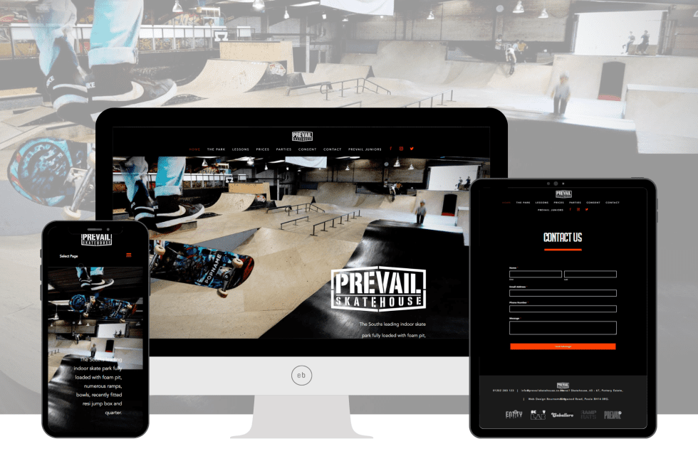 Prevail Skatehouse Poole Web Design | Expect Best Website Design